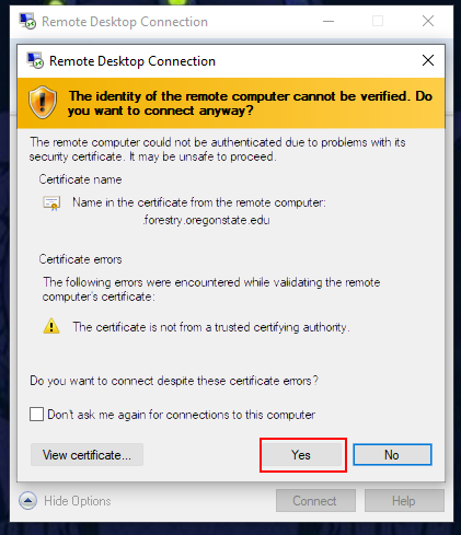 Configure Remote Desktop | Forestry Computing Helpdesk